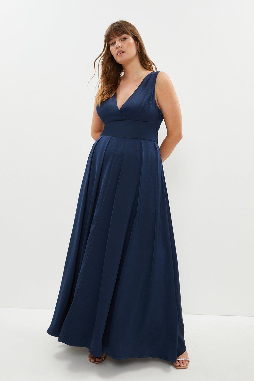 Dresses Plus Size Full Skirted Satin Maxi Dress Coast
